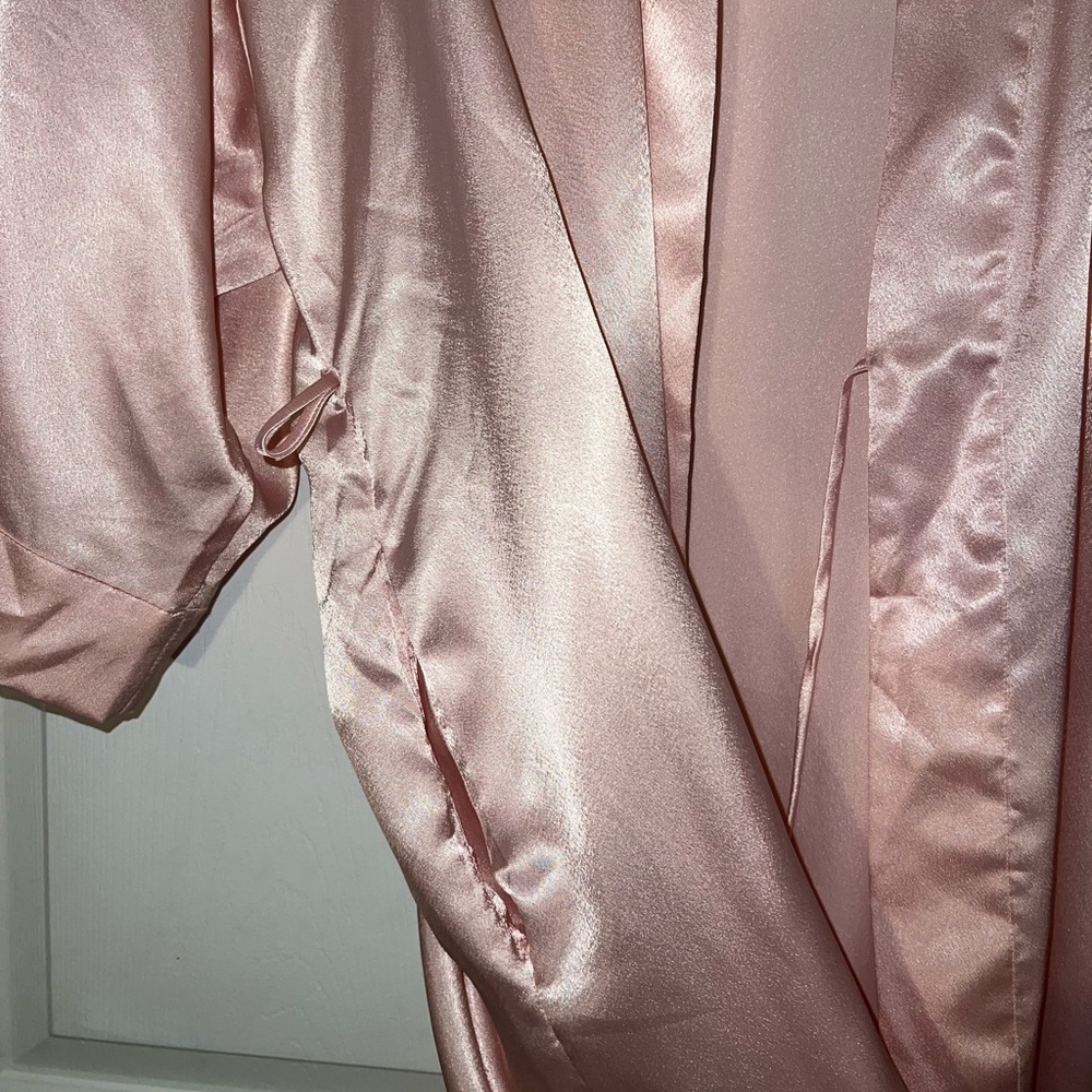 Vintage Christian Dior Light Pink Satin Robe - Gem